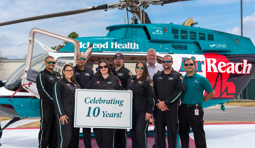 McLeod Air Reach Celebrates Tenth Anniversary - McLeod Health
